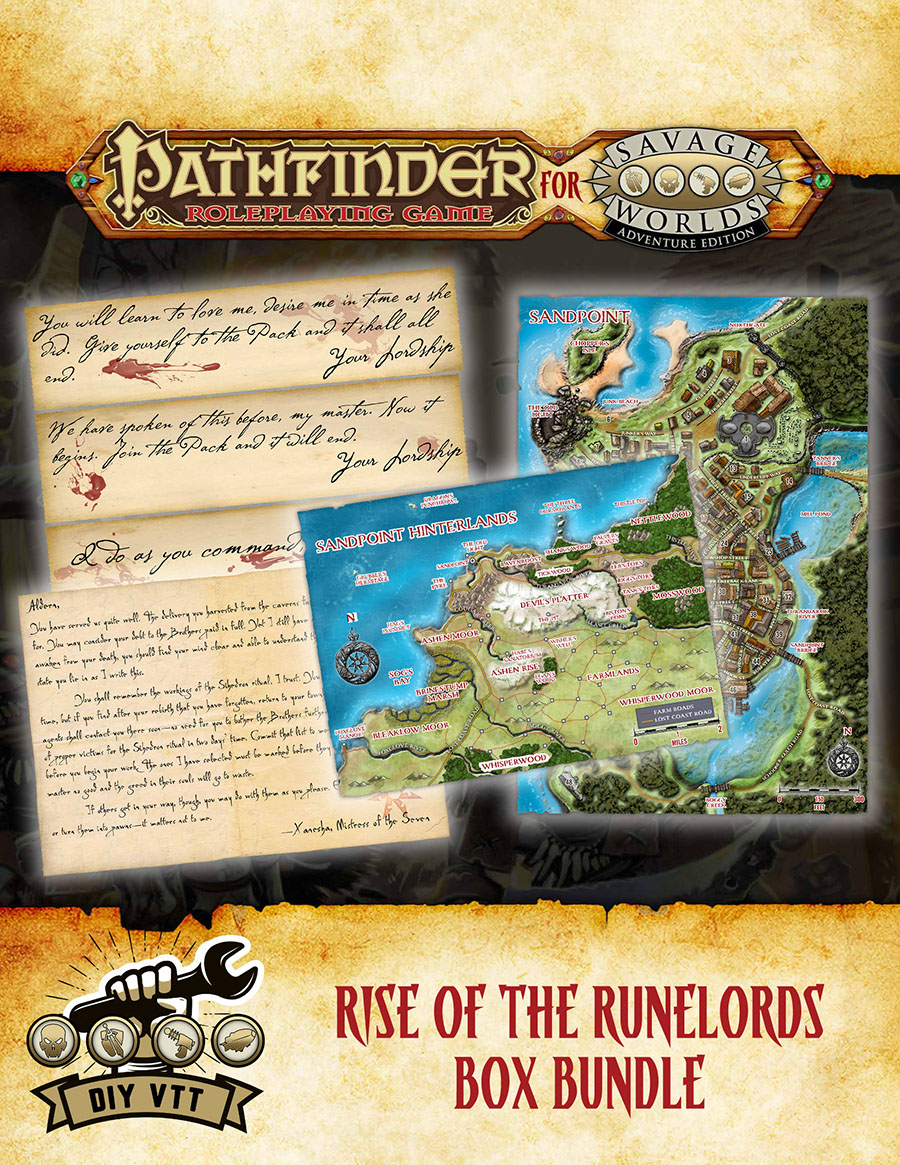 Pathfinder® for Savage Worlds: Rise of the Runelords Box Bundle - DIY ...