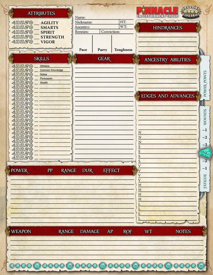 Fantasy Companion (SWADE) - Form-Fillable Character Sheet | Pinnacle ... Fantasy Companion (SWADE) - Form-Fillable Character Sheet | Pinnacle ...