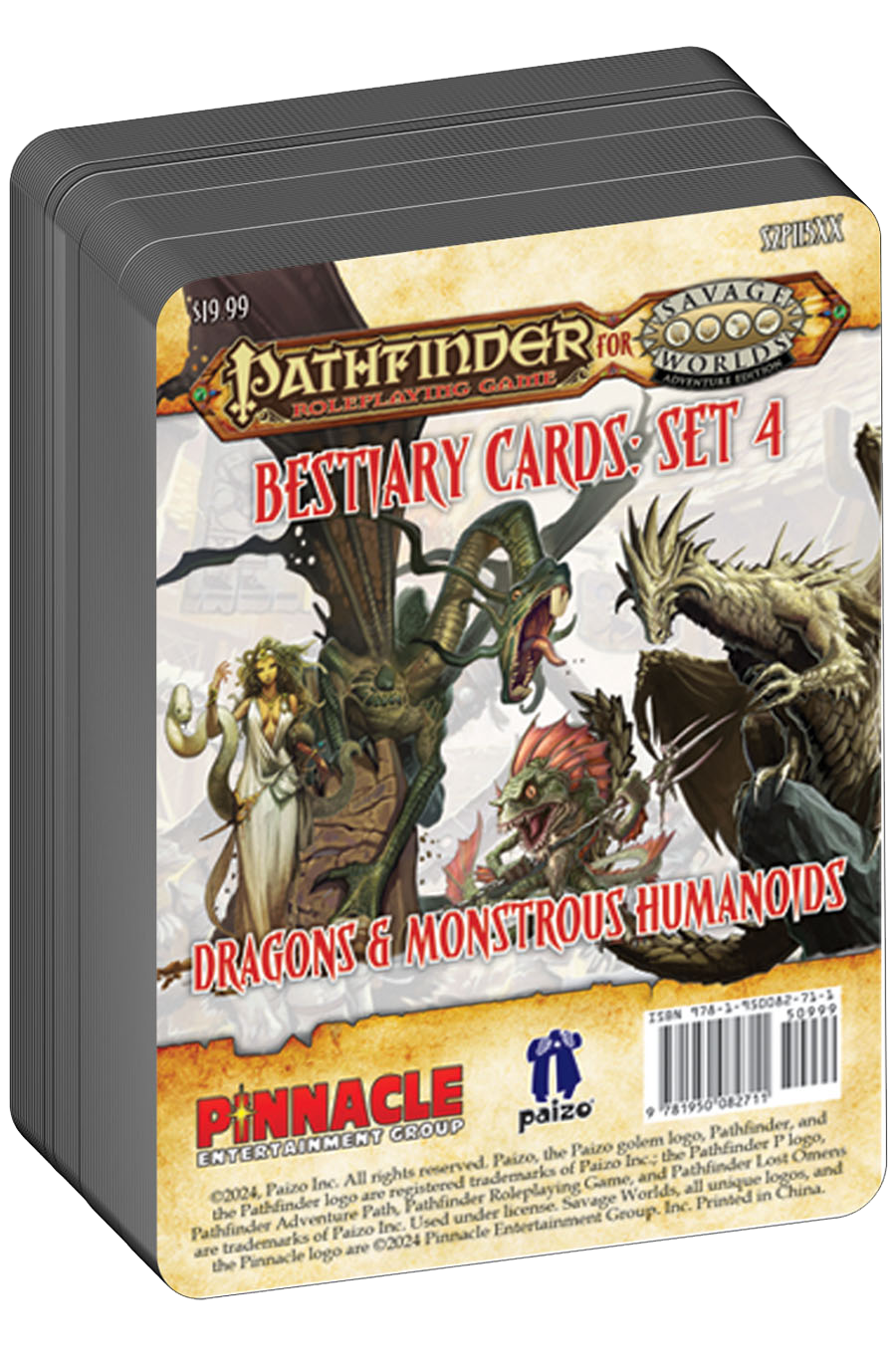 Pathfinder® for Savage Worlds Bestiary Cards Pack 4 – Dragons ...