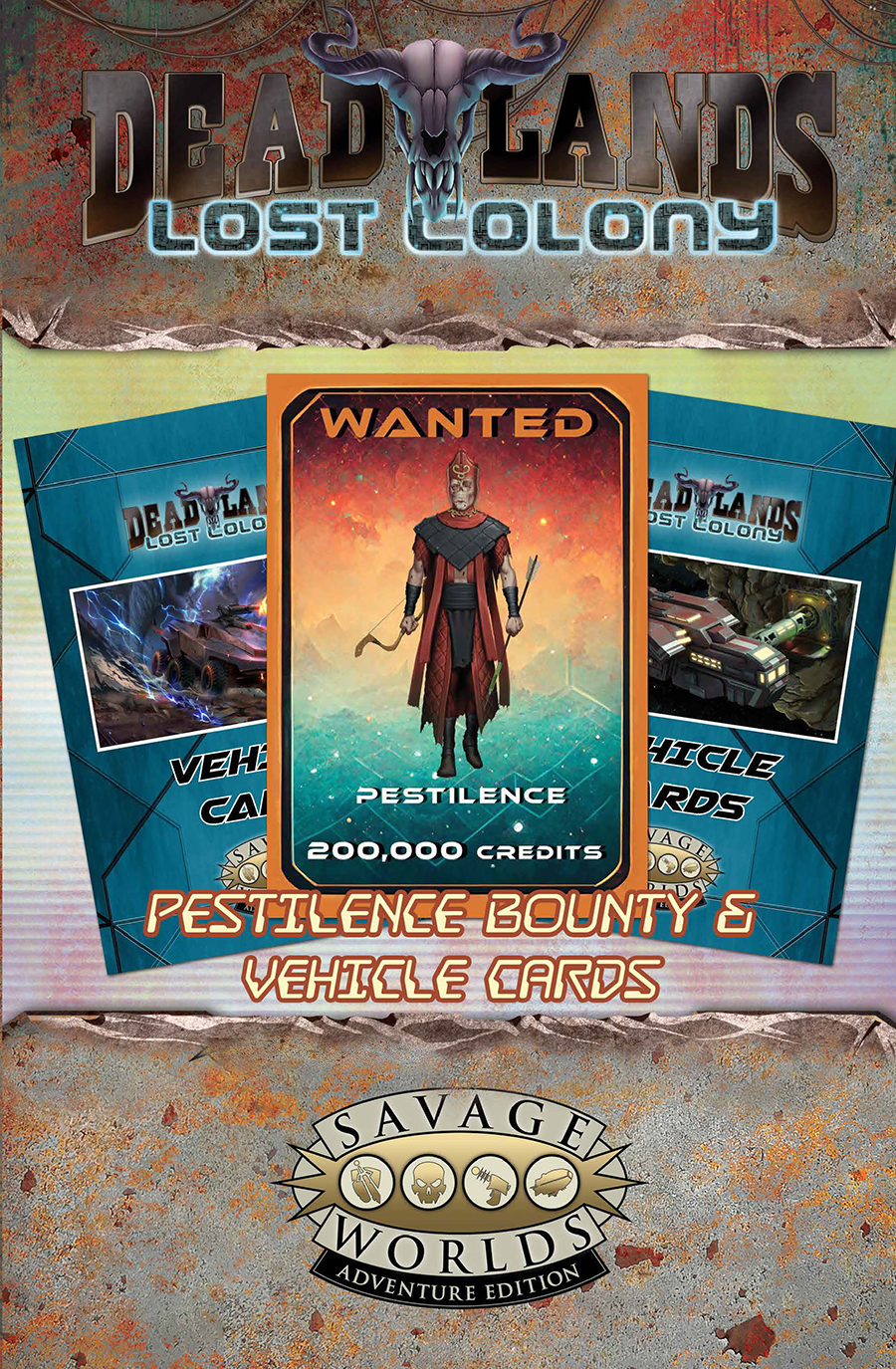 Deadlands: Lost Colony – Pestilence Bounty Card and Vehicle Cards ...